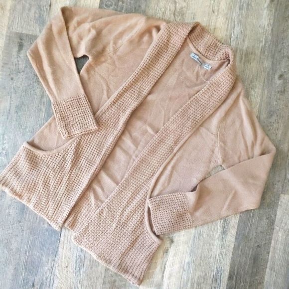jason maxwell | Sweaters | Jasonmaxwell Tan Waffle Pocket Cardigan ...